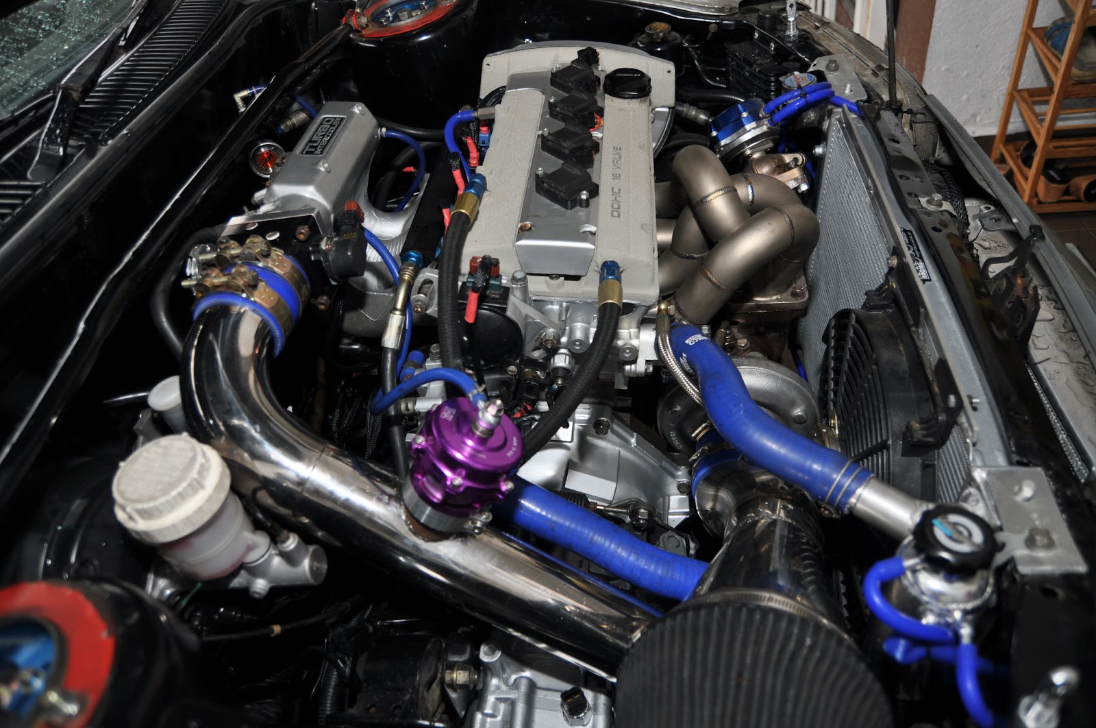 4G93T: Dual pass custom Radiator