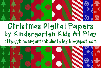 Kindergarten Kids At Play: 12 Free Christmas Scrapbooking/Craft Digital ...