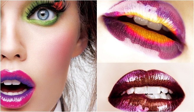 Ideas para pintarse los labios en más de un color - Fashion