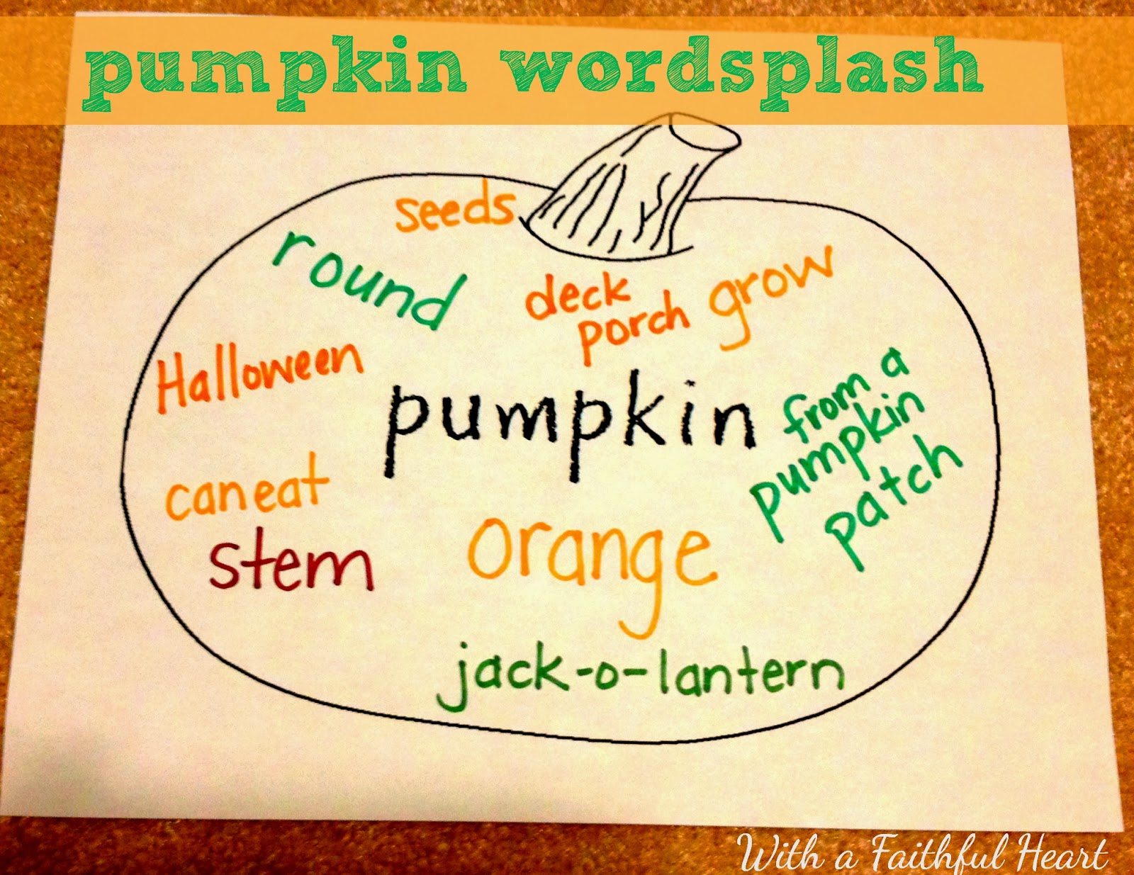 With a Faithful Heart: Pumpkin Unit {Little Ones Learning}
