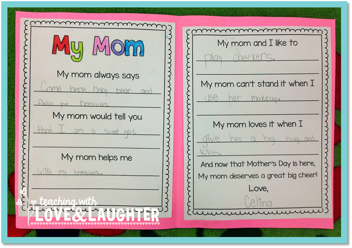Teaching With Love and Laughter: Mother's Day Writing Freebie and ...