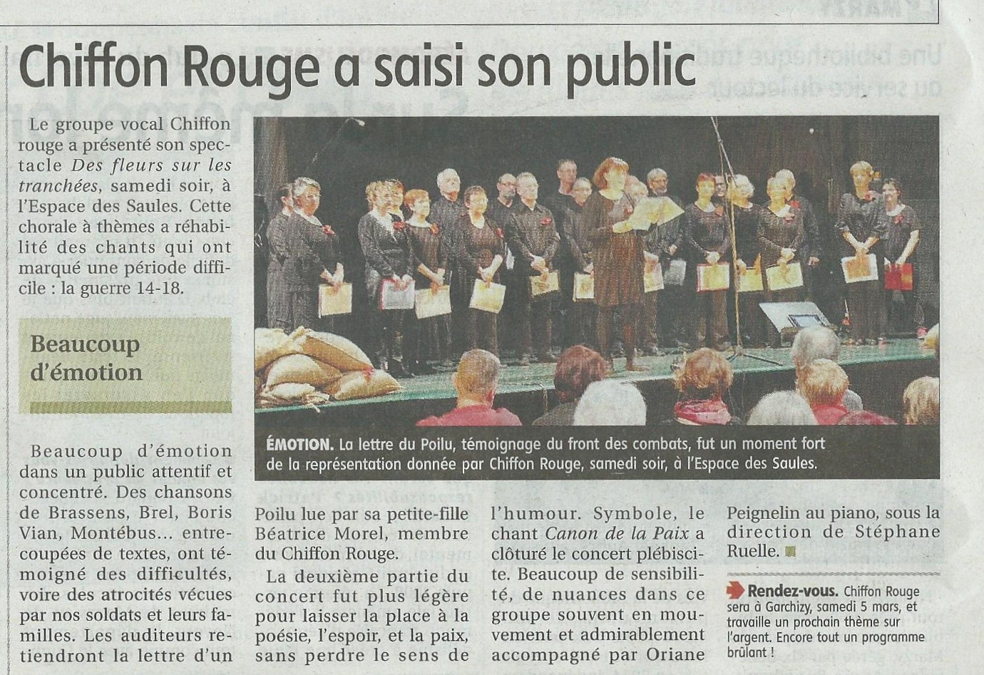 LE CHIFFON ROUGE: Revue de presse