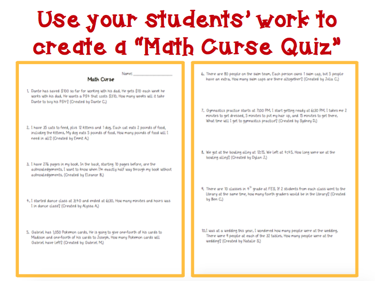 Cool Beans Ed: Math Curse - End of Year Project