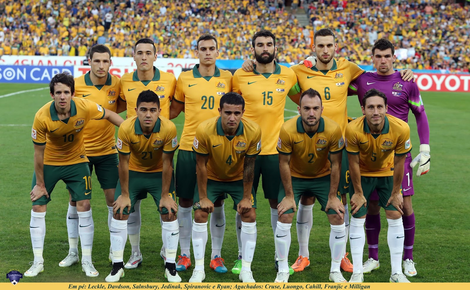 Times Campeões: Austrália Campeã da Copa da Ásia 2015