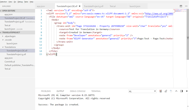 _ nav /codecrunch/: How to create Translation file in AL Project