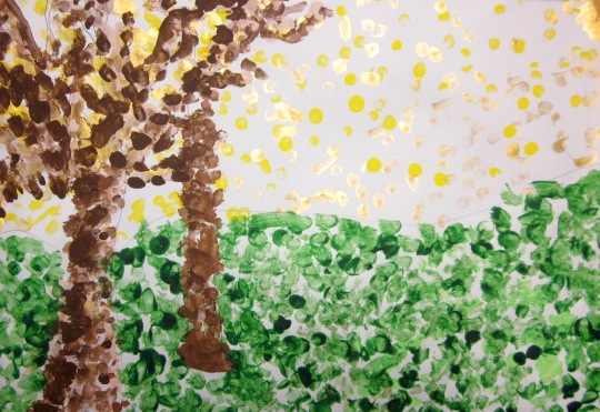 Art is Basic-- Art Teacher Blog: Pointillist Trees- third/fourth grade