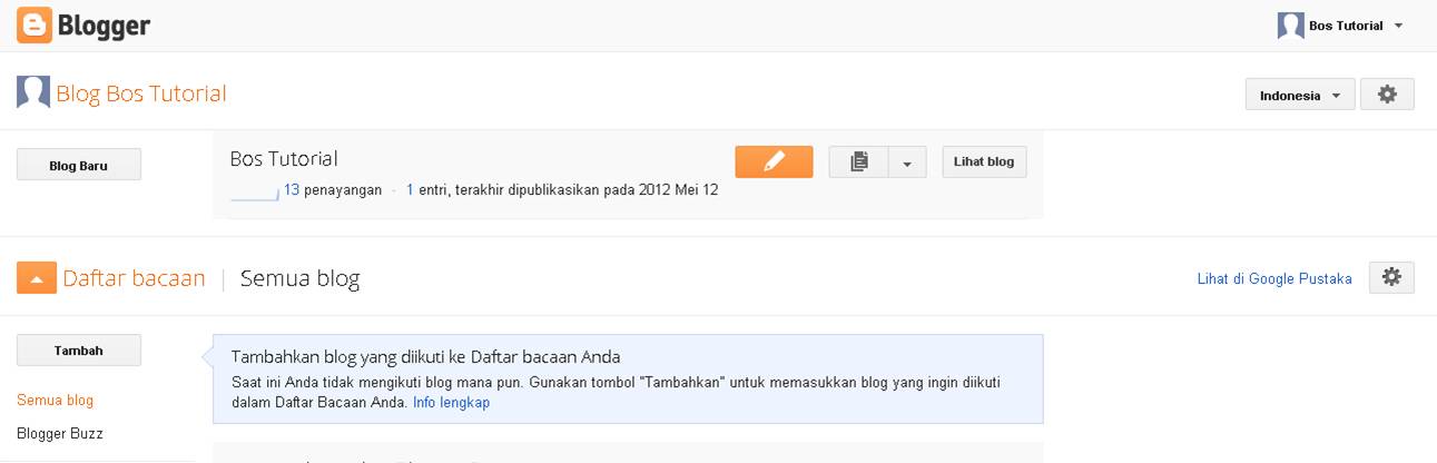 Mengenal Tampilan Blogger Terbaru | Tutorial