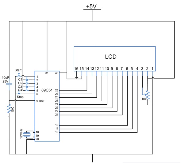 LCD based voting machine using 8051 microcontroller (AT89C51) - CONSBEDDED