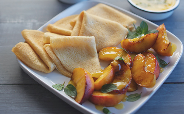 Mix de cocina: Crepas con crema de nectarina