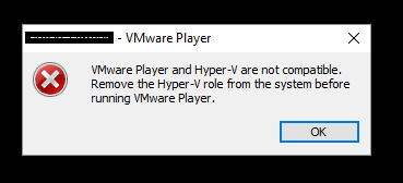 GT's Blog: Solve - Hyper-v not compatible on VMware player