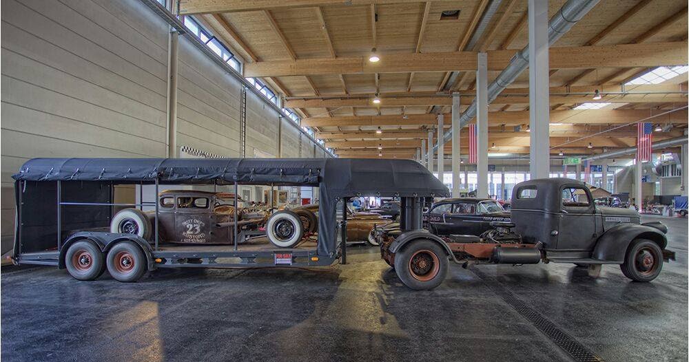 Just A Car Guy: Matching truck and trailer for a rat rod... they look ...