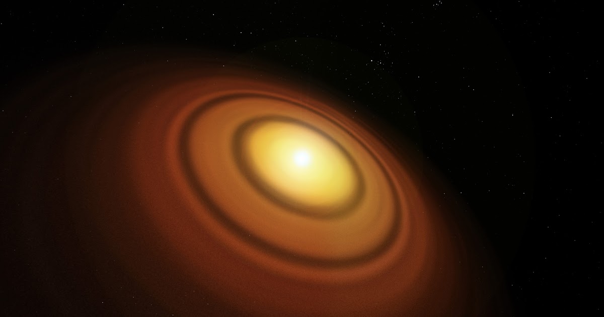 Artist’s impression of the disc around the young star TW Hydrae | Earth ...