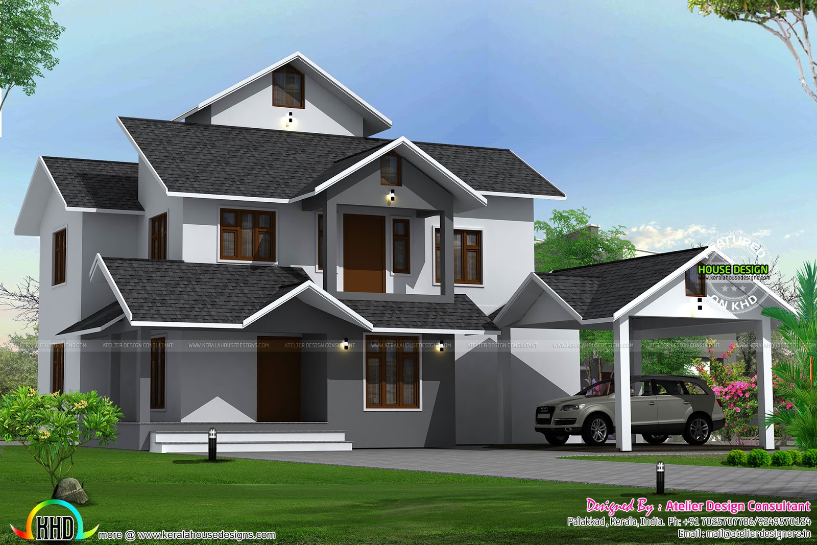 2725 sq-ft slopping roof home - Kerala Home Design and Floor Plans - 9K ...