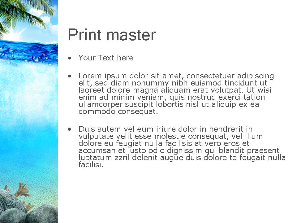 Beautiful Sea PowerPoint Template 1