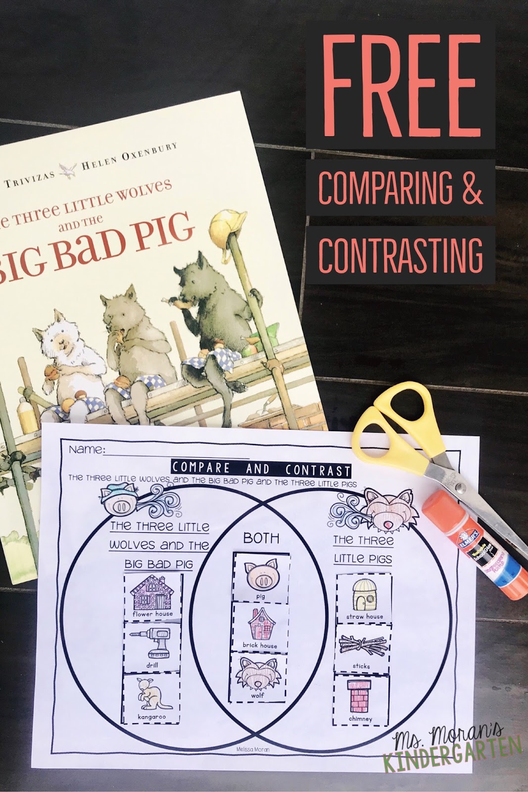 Ms. Moran's Kindergarten: The Three Littlg Pigs and Free Comparing and ...
