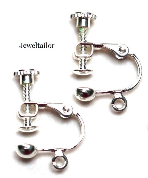 Silver Screw Back Earrings - Screw Back Earrings