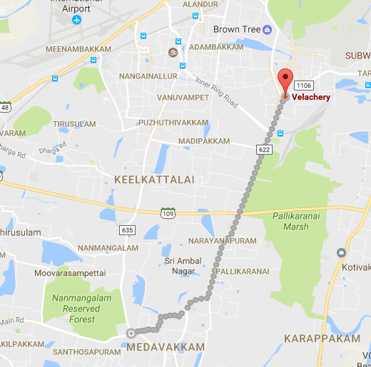 Share Auto Routes - Velachery to Medavakkam Koot Junction, Chennai ...