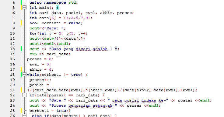 KUMPULAN CERPEN: Contoh Program Interpolation Search KUMPULAN CERPEN: Contoh Program Interpolation Search