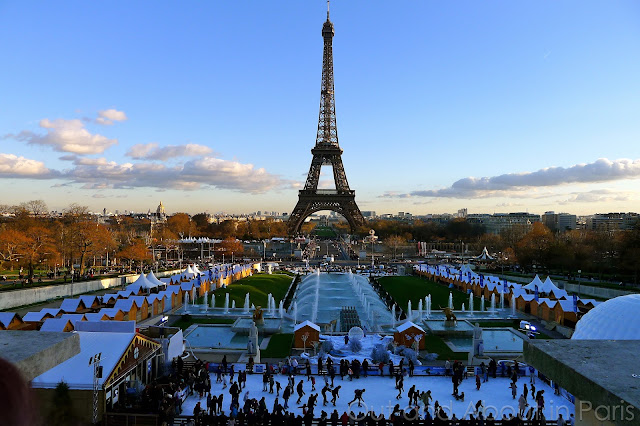 Ice skating on the Eiffel Tower, at Trocadero and in front of the Hôtel ...