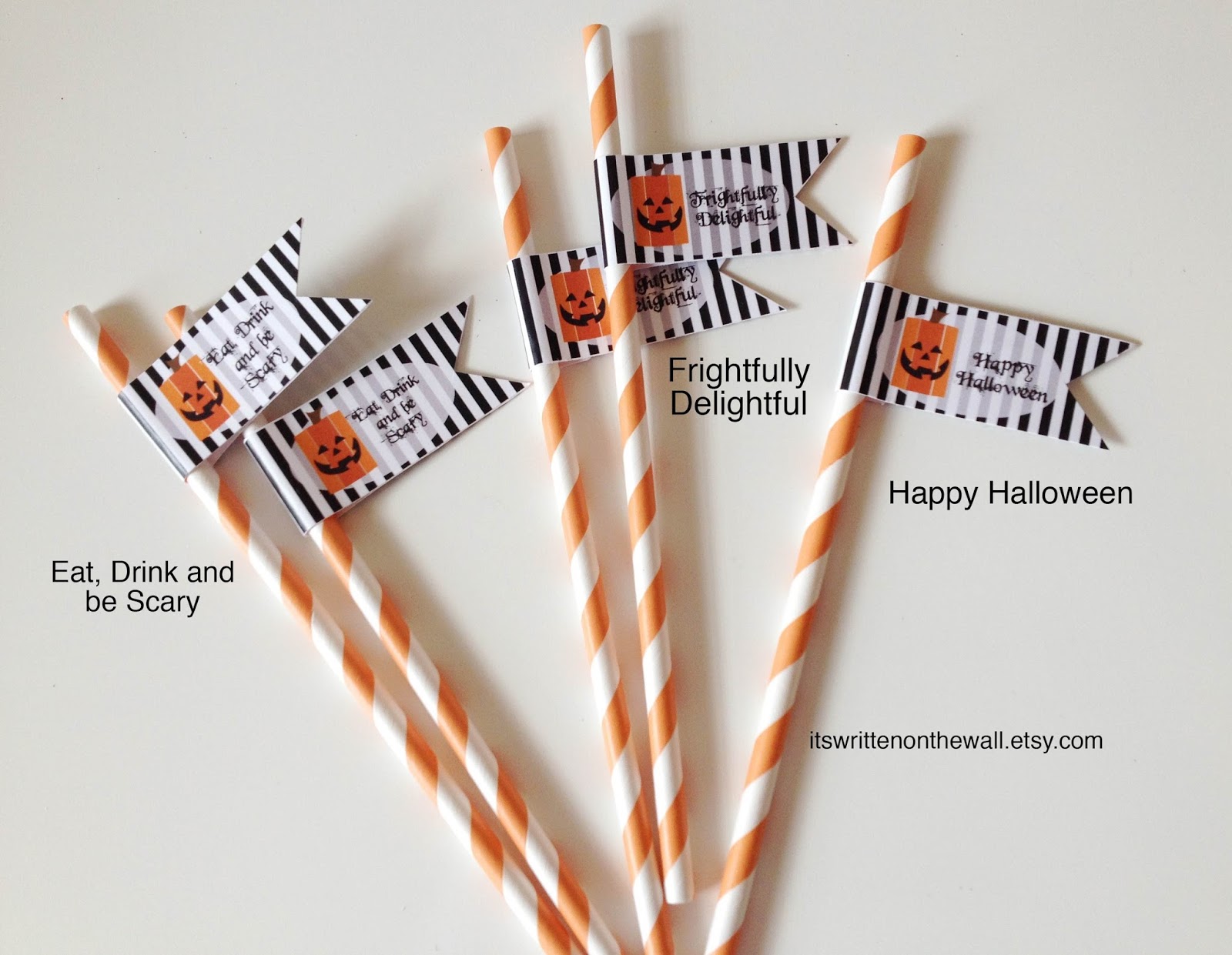 It's Written on the Wall: Halloween Party Straws & Halloween Themed ...