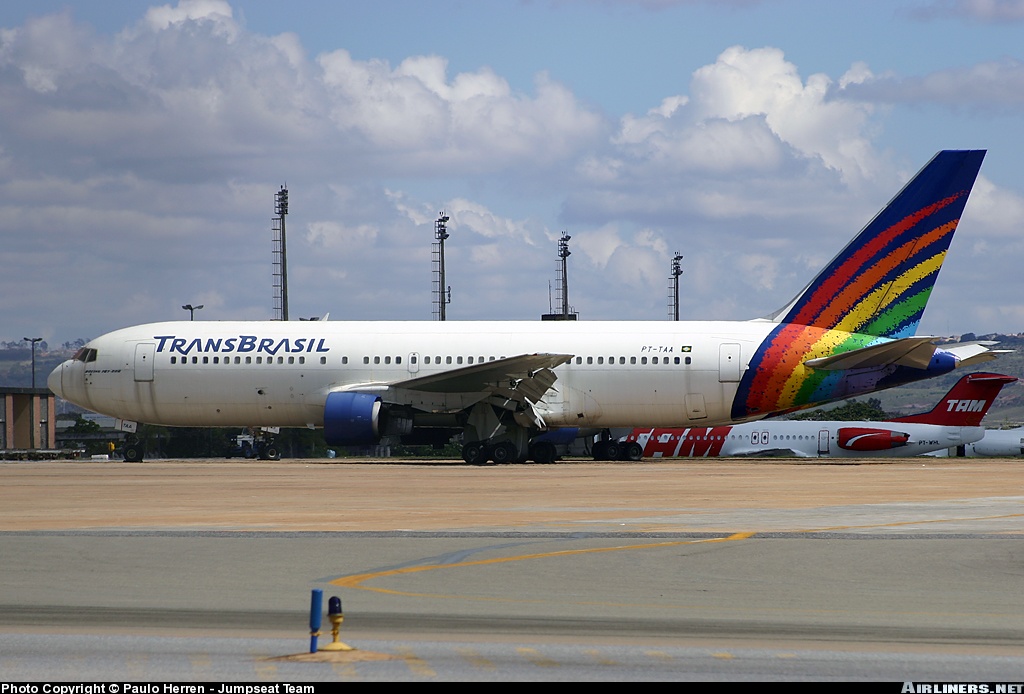 Avioes Abandonados Brasil: PT-TAA O primeiro 767 do Brasil