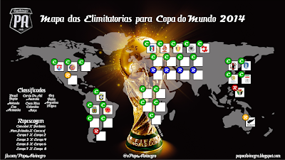 Mapa da Copa: Colômbia, Bélgica, Alemanha e Suíça garantiram vaga ...