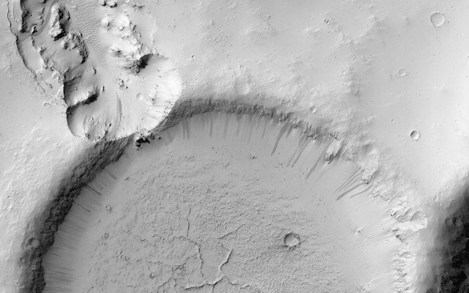 Areology: Partially-Filled Impact Crater in Elysium Planitia