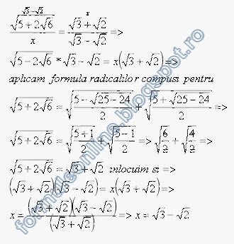Radicali compusi - exercitiu rezolvat 5 - formuleonline