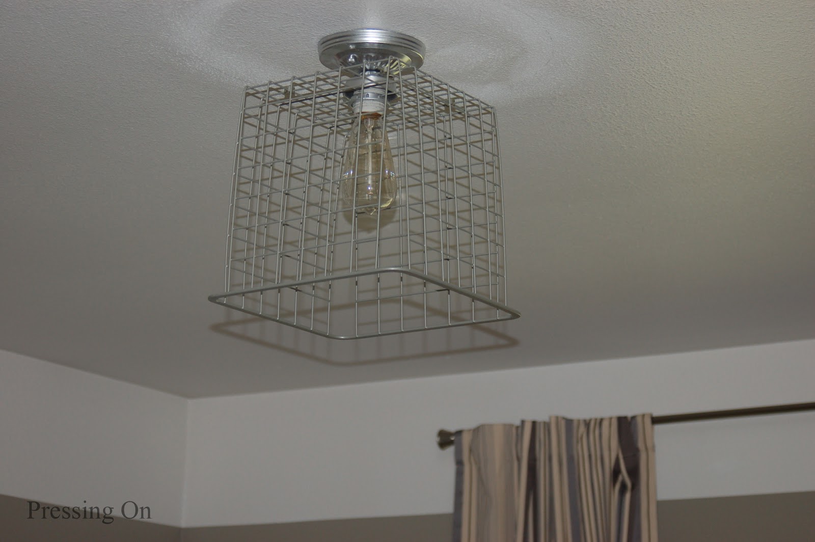 Pressing On: DIY: Vintage/Industrial Style Ceiling Light