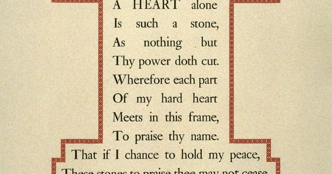 Englit Demos: George Herbert, "The Altar" (1633)