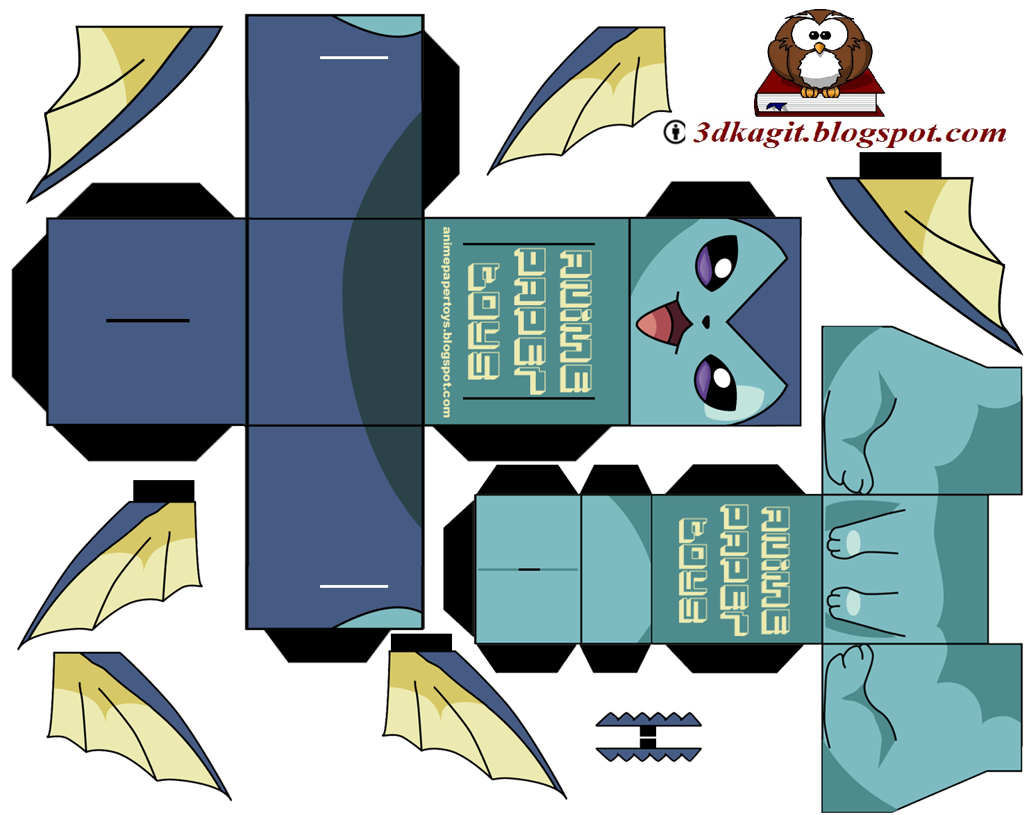 Vaporeon CubeCraft | 3D Kağıt Maket Sanatı