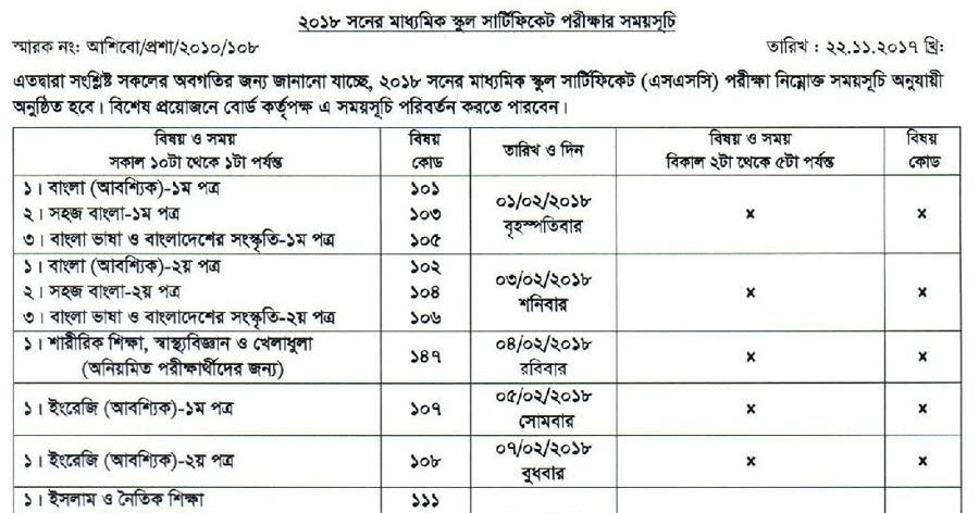 SSC EXAM- 2018 ROUTINE - English Teaching Care