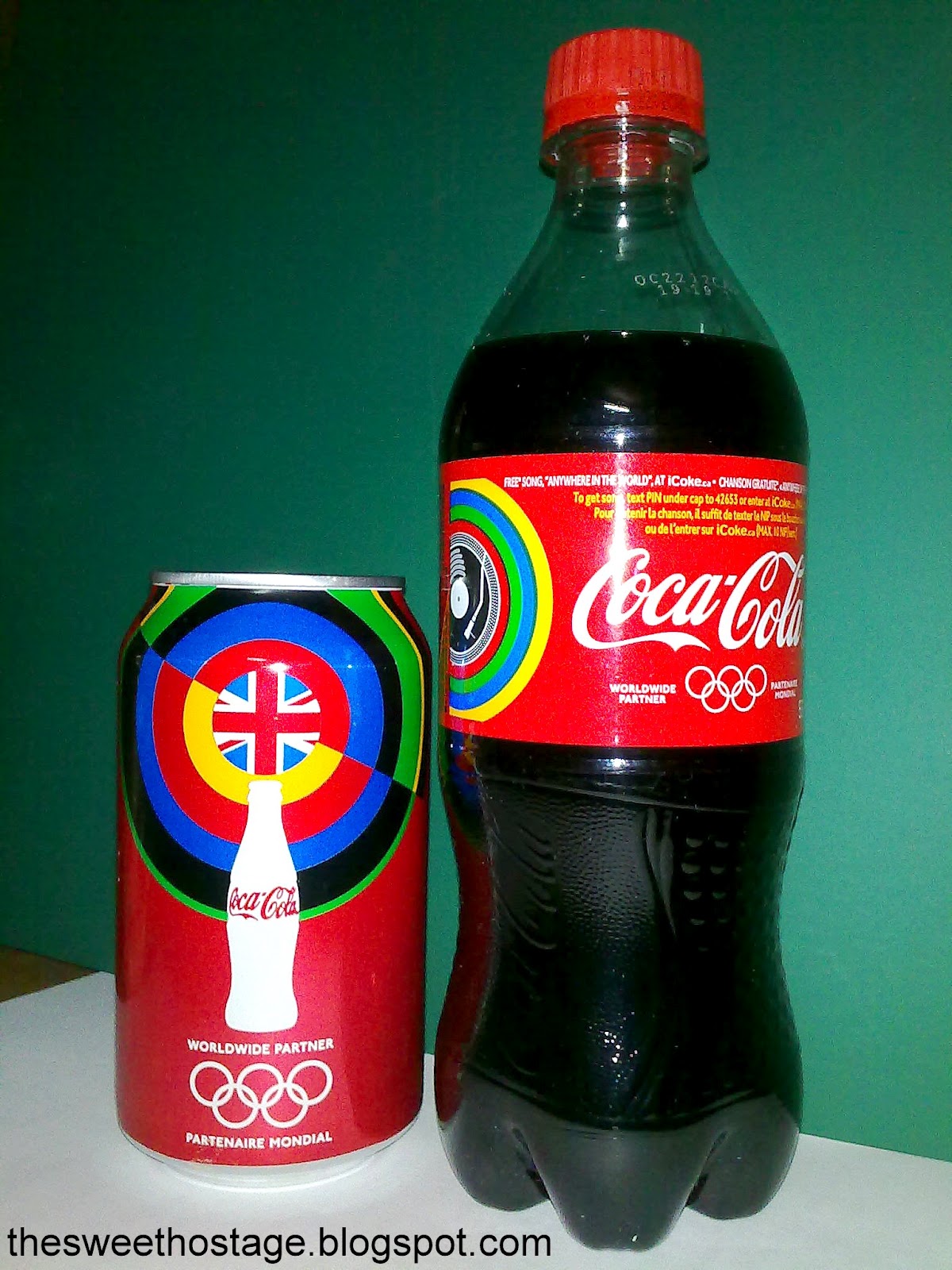 SWEET HOSTAGE: 2012 London Olympic Coke Can and Pet Bottle (Canada Edition)