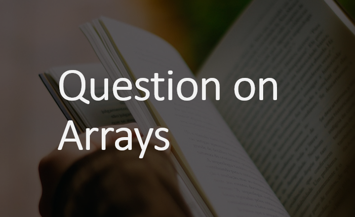 Question On Arrays Programming Funcodepro