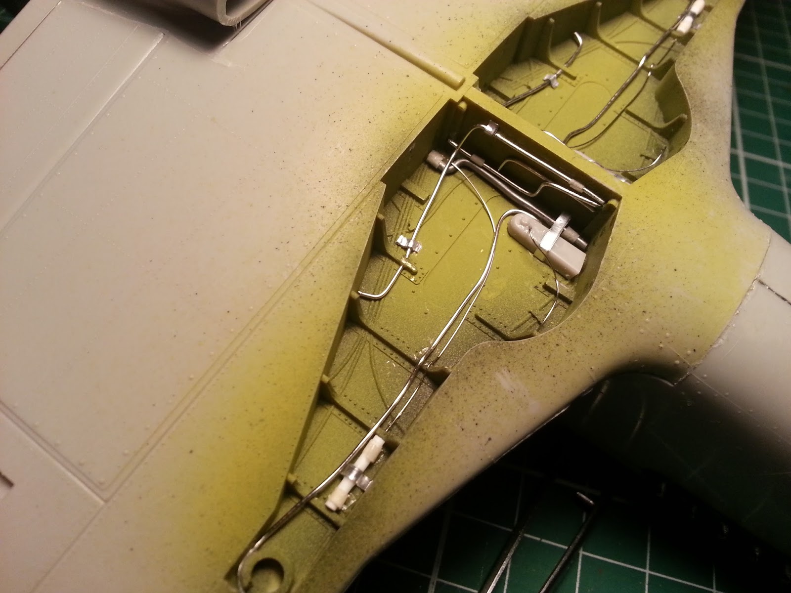 Dave's Model Workshop: Detailing the P-51D Mustang's wheel well is done