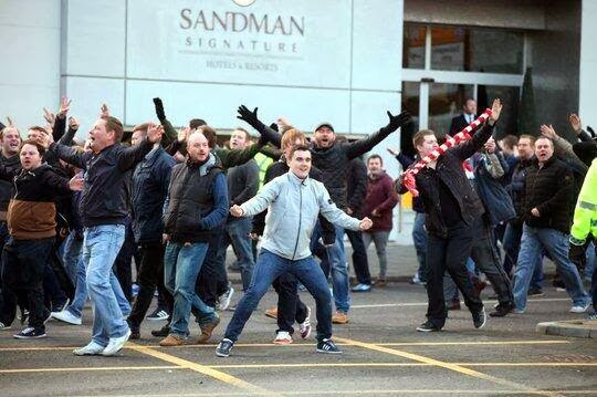 Football Hooligan Pictures: Sunderland at Newcastle 1 Feb 2014