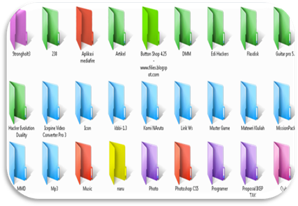INGIN Tampilan Folder Lebih Menarik Dan Berwarna Warni,gunakan aplikasi ini