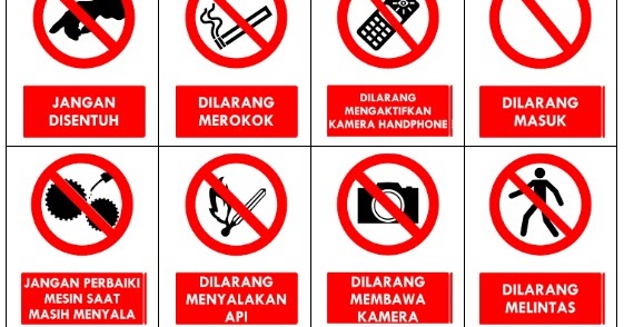 Gaya Terbaru 35+ SimbolLarangan, Rambu Peringatan