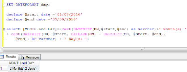Sql Server Convert Total Number Of Days Into Months And Days Aspmantra Aspnetmvc 7601
