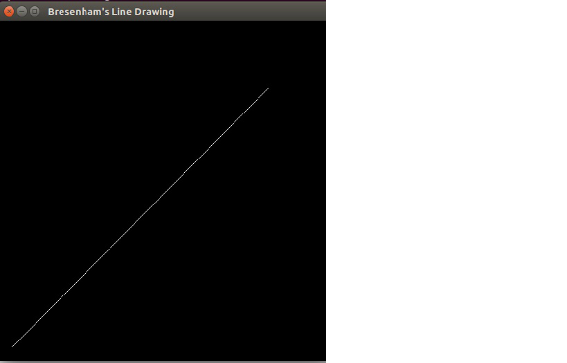 10. Graphics Program to draw a line using Bresenham’s Line drawing