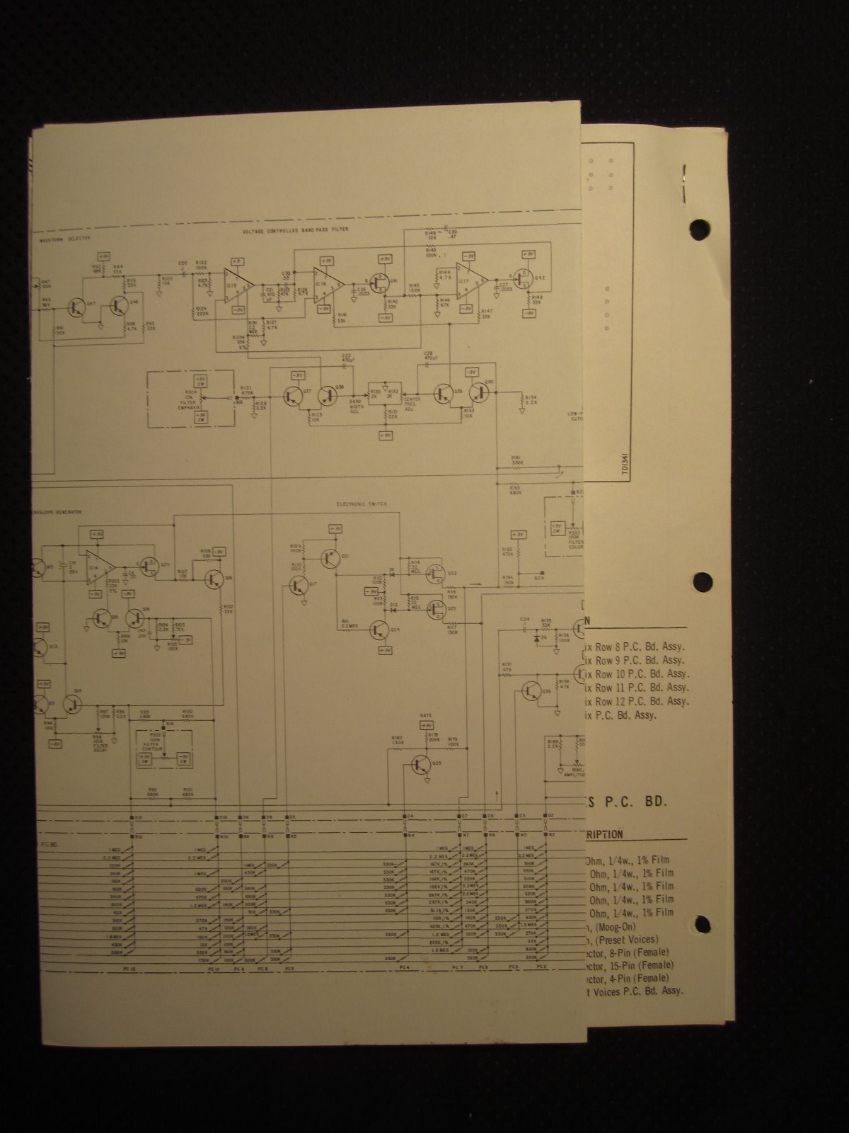 MATRIXSYNTH: Thomas Moog Preset Synthesizer 371 372 871 Series Service ...