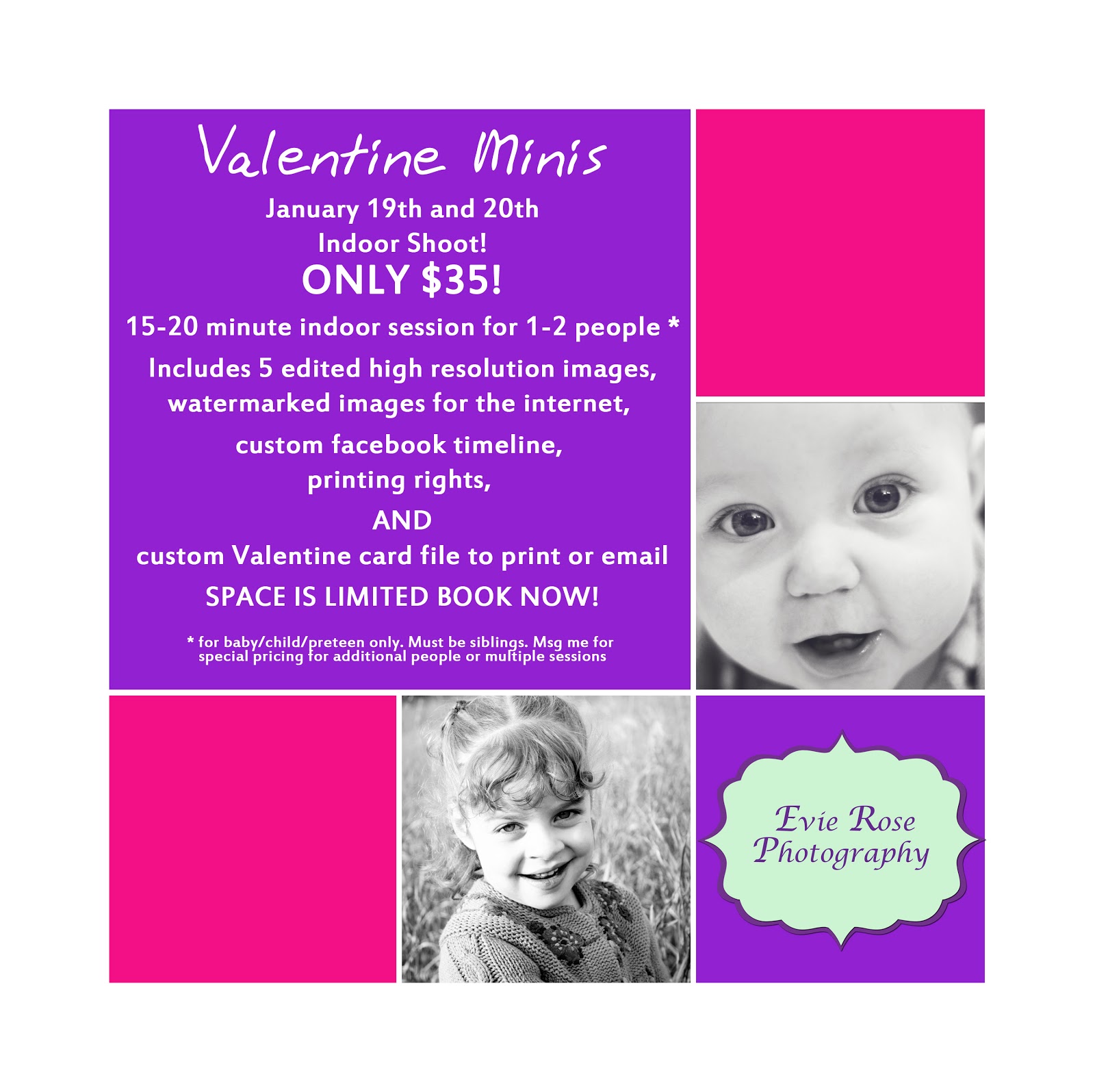 Evie Rose Photography: VALENTINE MINIS!!!