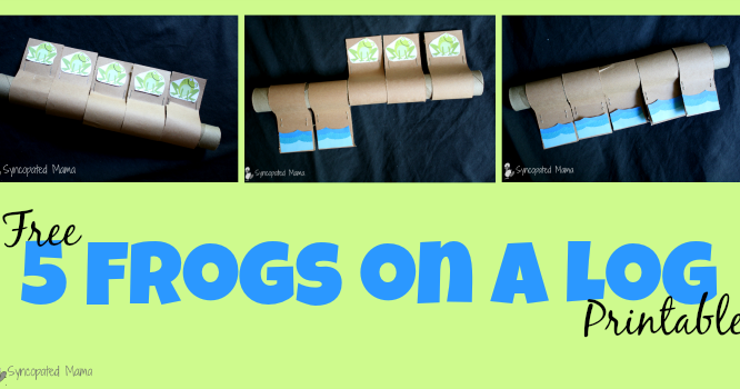 Syncopated Mama: Free 5 Frogs on a Log Printable