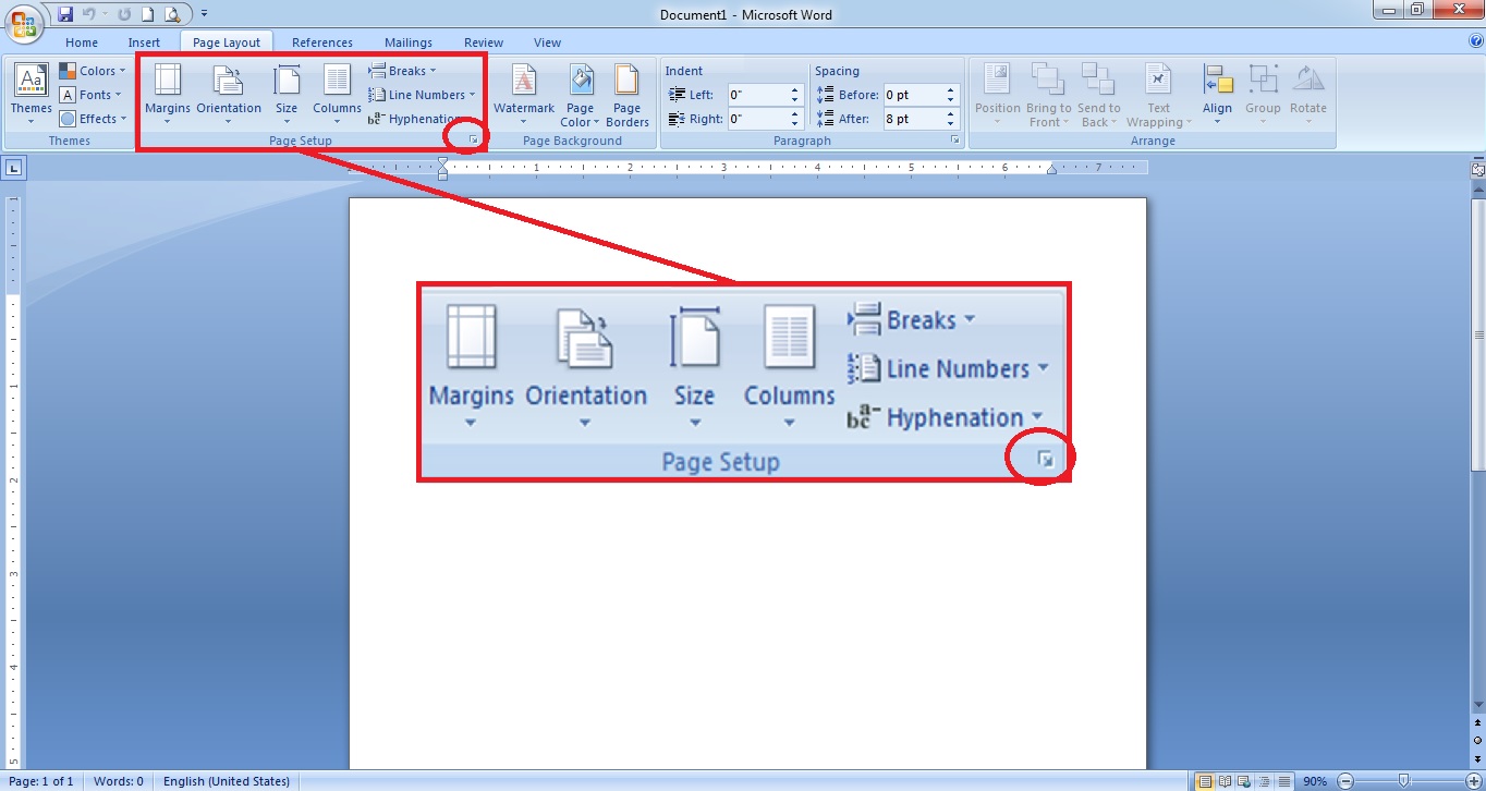 Cara mudah membagi satu kertas menjadi dua halaman di microsoft word