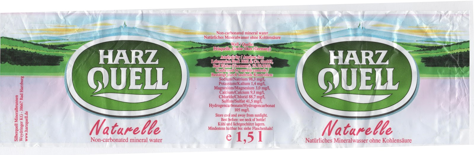 Etiquetas de Agua Envasada / Drinking Water Labels / Etichette d'Acqua ...