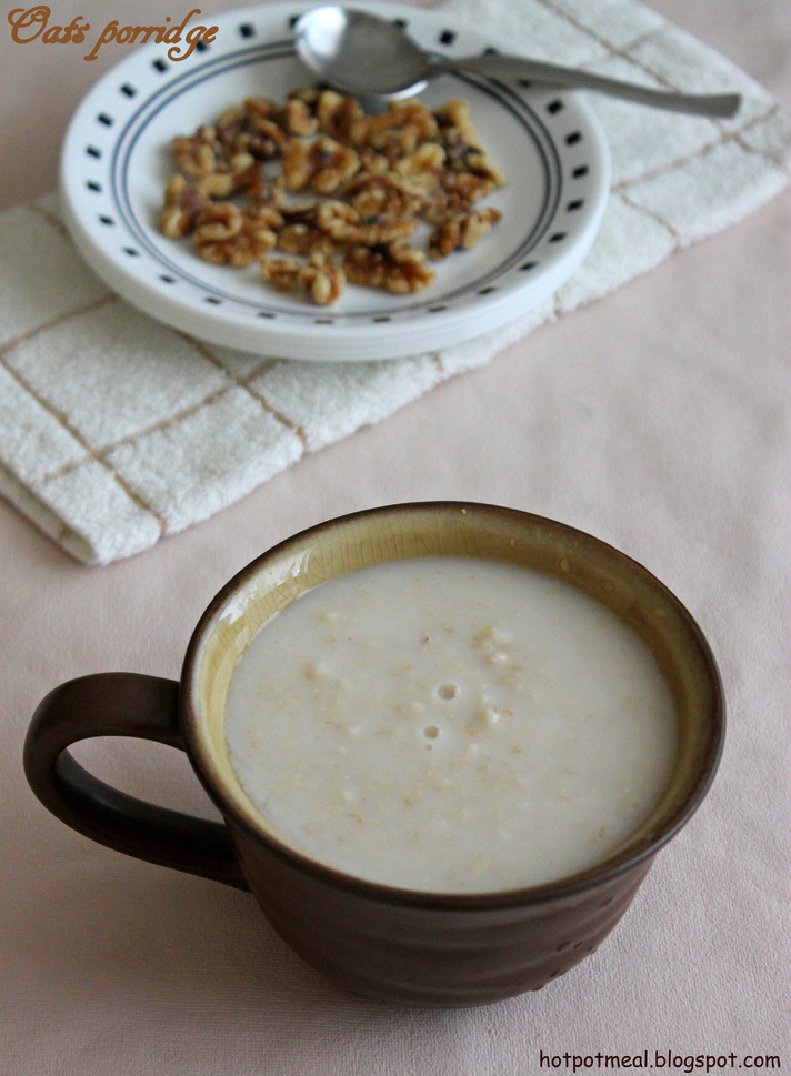 Hot pot cooking: Oats porridge