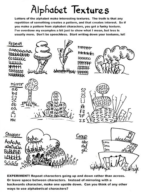 Alphabet Textures Fantasy Landscape Step-wisely #FantasyLandscape # ...