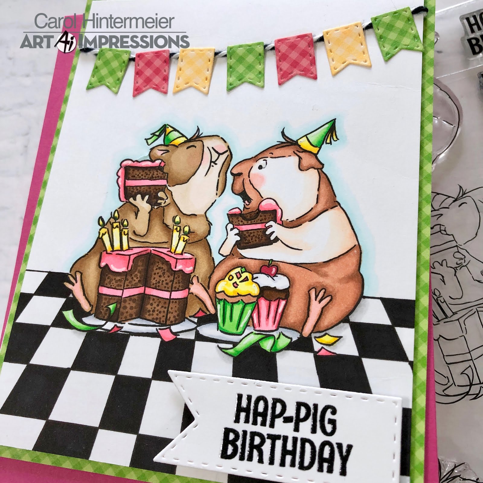Crafting By Carol: Hap-Pig Birthday!, Art Impressions