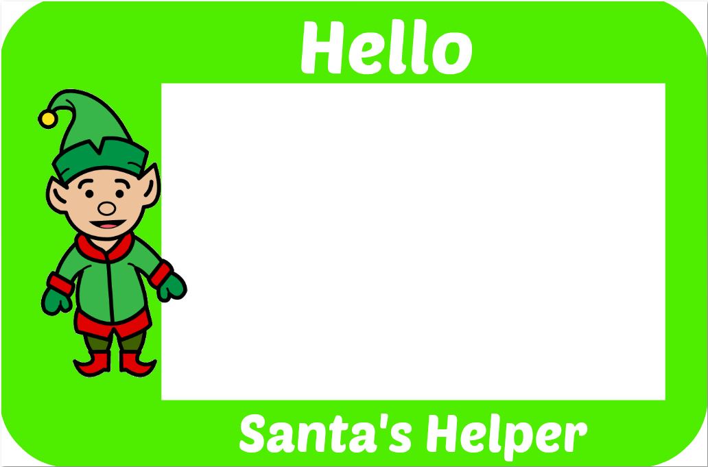 Rosie's Cottage: Printable Name Badge For The Elf In Your Life :)