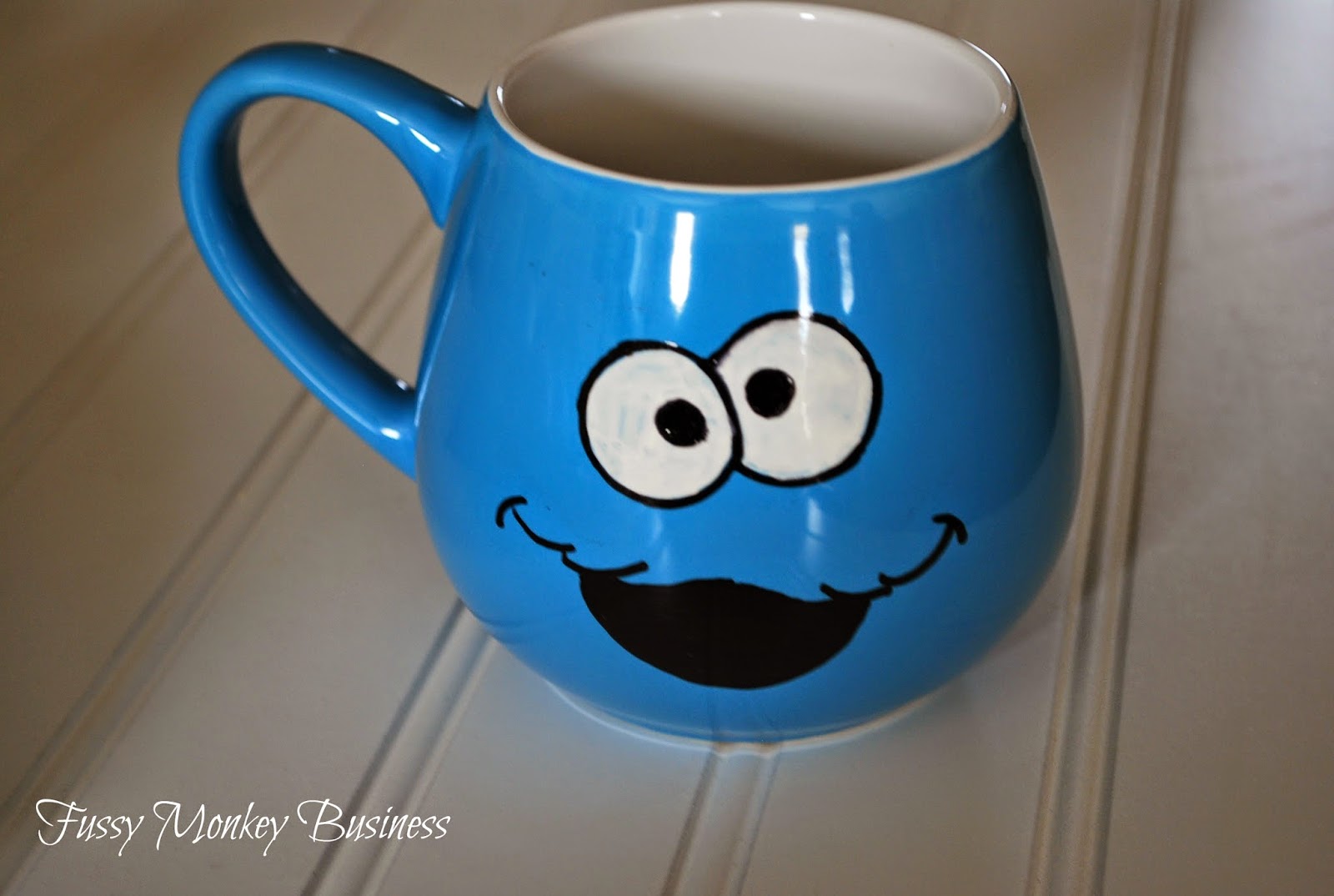 Fussy Monkey Business: Cookie Monster Mug Tutorial